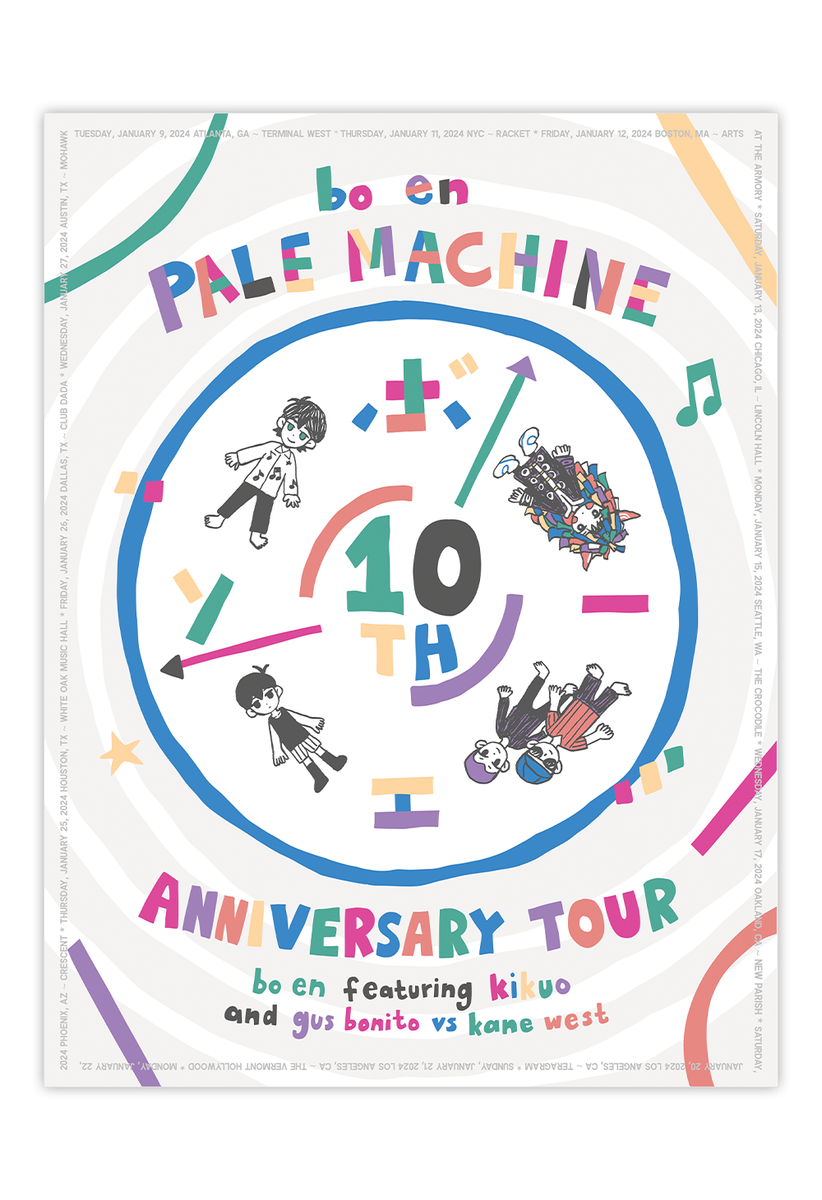 bo en "PALE MACHINE" 10th Anniversary Tour Poster – OMOCAT