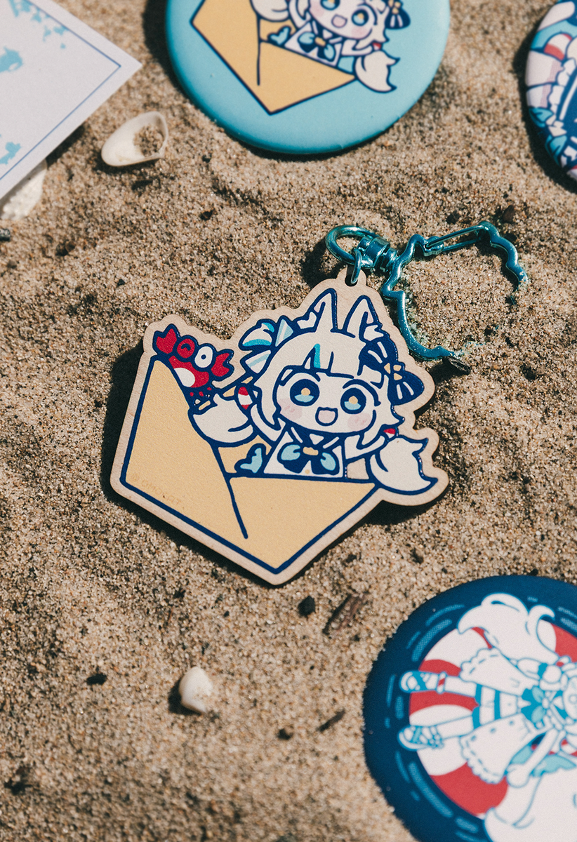 SAMEKO SABA Wooden Keychain – OMOCAT