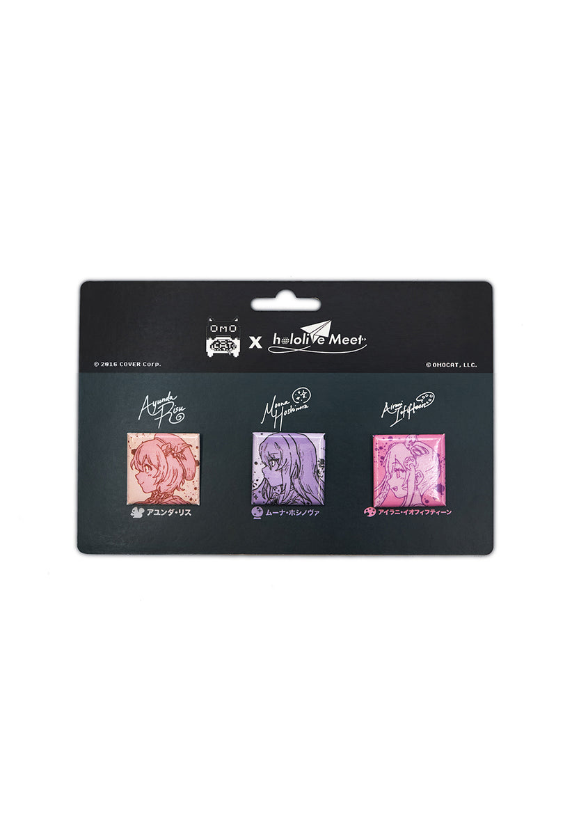 holoMeet ID 1st Generation Button Pin Set – OMOCAT